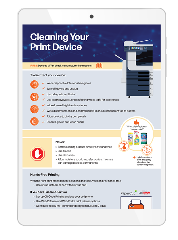 Printing Hygiene Infographic | EO Johnson